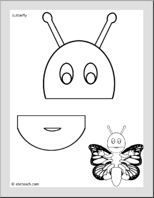 Paper Bag Puppet: Animals – Butterfly – Abcteach