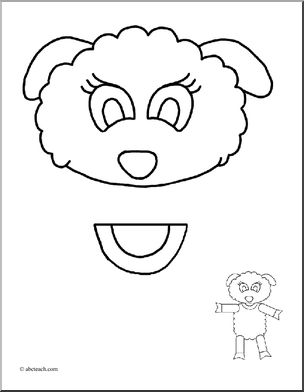 Paper Bag Puppet: Animals – Sheep – Abcteach