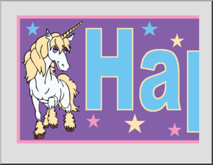 Unicorn-Themed “Happy Birthday” Banner – Abcteach