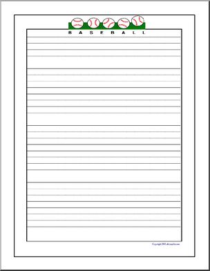 Writing Paper: Baseball (upper elementary) – Abcteach