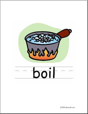 Clip Art: Basic Words: Boil Color (poster) – Abcteach