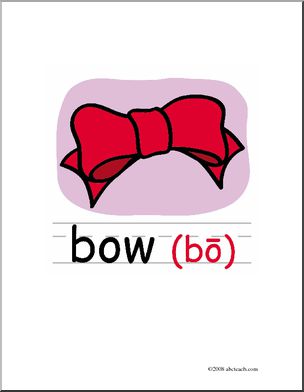 Clip Art: Basic Words: Box Color (poster) – Abcteach