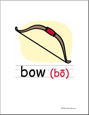 Clip Art: Basic Words: Bag B&W (poster) – Abcteach