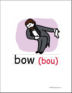 Clip Art: Basic Words: Bow Color (poster) – Abcteach