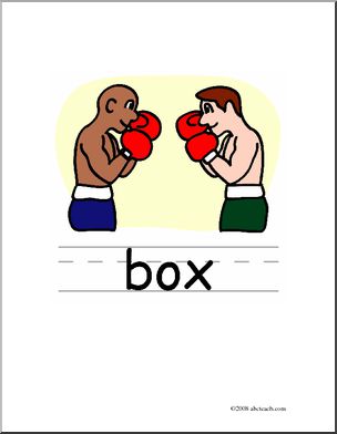 Clip Art: Basic Words: Box Color (poster) – Abcteach