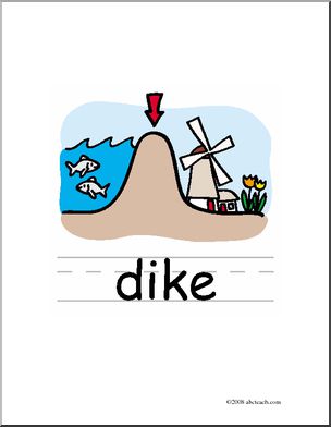 Clip Art: Basic Words: Dike Color (poster) – Abcteach