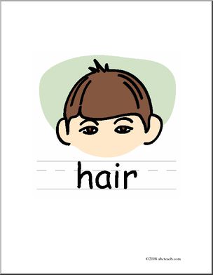 Clip Art: Basic Words: Hair Color (poster) – Abcteach