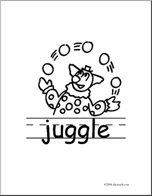 Clip Art: Basic Words: Jellyfish B&W (poster) – Abcteach