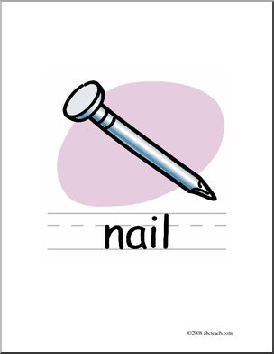 Clip Art: Basic Words: Nail Color (poster) – Abcteach