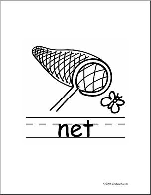 Clip Art: Basic Words: Net Color (poster) – Abcteach