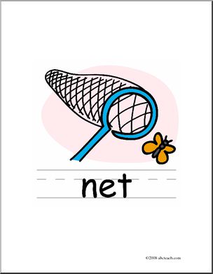 Clip Art: Basic Words: Net Color (poster) – Abcteach
