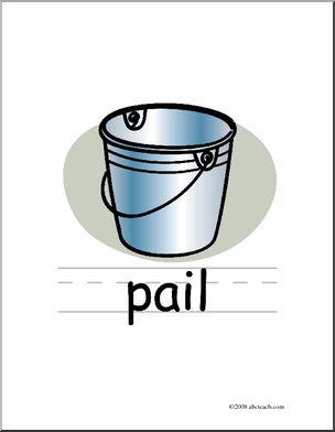 Clip Art: Basic Words: Pail Color (poster) – Abcteach