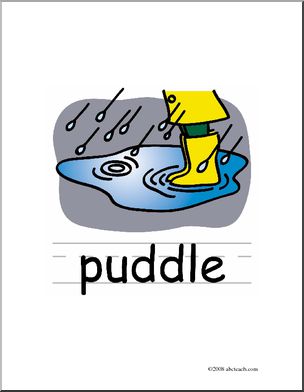 Clip Art: Basic Words: Puddle Color (poster) – Abcteach