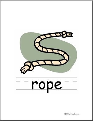 Clip Art: Basic Words: Rope Color (poster) – Abcteach