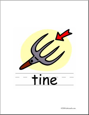 Clip Art: Basic Words: Tine Color (poster) – Abcteach