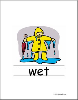 Clip Art: Basic Words: Wet Color (poster) – Abcteach