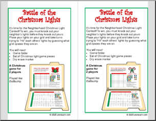Battle of the Christmas Lights – a 2-player folder game – Abcteach