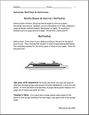 Spanish: Batalla Naval – NË™meros (elementaria y secundaria) – Abcteach