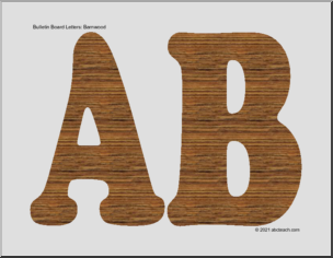 Bulletin Board: Barnwood Letters A to Z – Abcteach