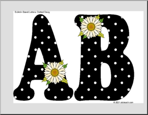 Bulletin Board: Dotted Daisy Letters A to Z – Abcteach