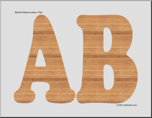 Bulletin Board: Oak Letters A to Z – Abcteach