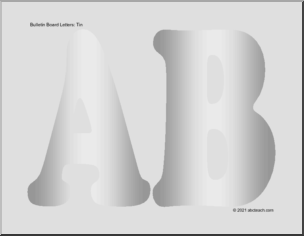Bulletin Board: Tin Letters A to Z – Abcteach