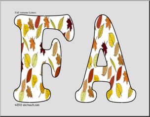 Clip Art: Autumn Banner Color – Abcteach