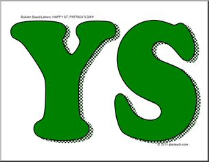 Bulletin Board: St. PatrickÃ­s Day Letters (primary/elem – Abcteach