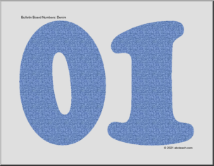 Bulletin Board: Denim Numbers 0-9 – Abcteach