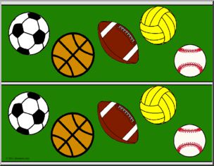 Bulletin Board: Good Sport Theme Straight Border – Abcteach