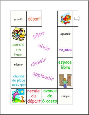 French: Jeu des verbes “-ir” 1 de 2 – Abcteach