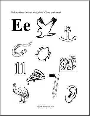 Long E Beginning Sounds – Abcteach