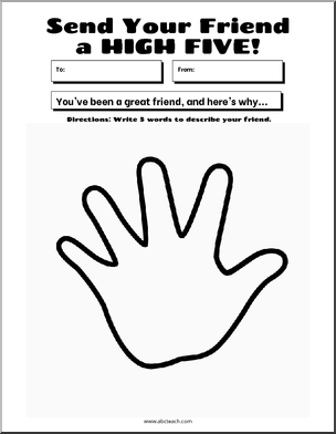Craft: National Day of Friendship – High Five Handprints – Abcteach