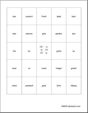 French: Four Posters–Nasal Sounds – Abcteach