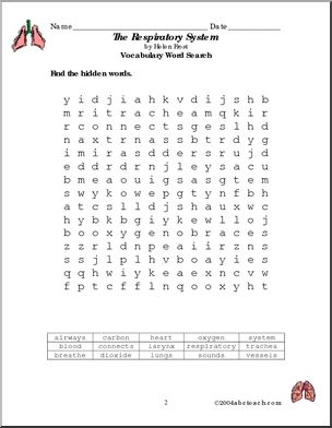 The Respiratory System (elementary) Book – Abcteach