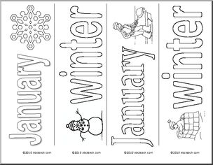 Bookmarks: January/Winter (ESL) – Abcteach