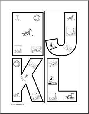 Alphabet Letter Patterns: Boat & Sailing (b/w) – Abcteach