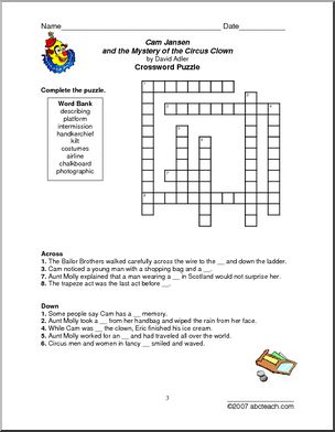 Cam Jansen and the Mystery of the Circus Clown (upper elem)’ Book ...