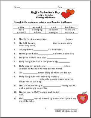 Fluffy’s Valentine (elem) Book – Abcteach