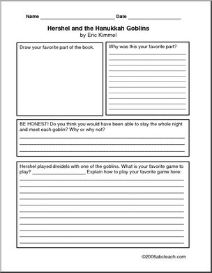 Book: Hershel and the Hanukkah Goblins (upper elem) – Abcteach