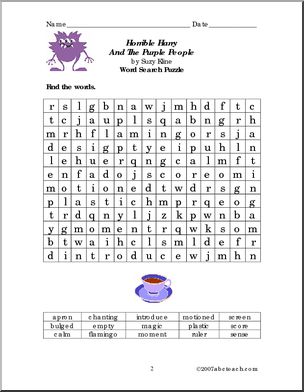 Book: Horrible Harry and the Purple People – Abcteach