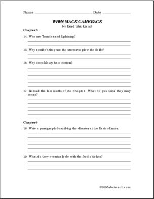 When Mack Came Back (elem/upper elem) Book – Abcteach