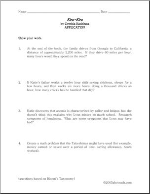 Kira-Kira (upper elem/middle) Book – Abcteach