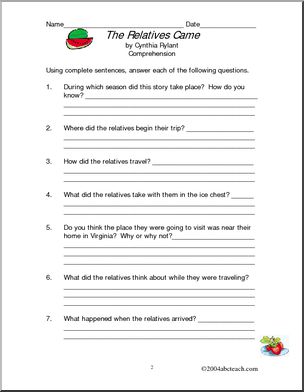 The Relatives Came (elementary) Book – Abcteach