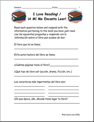 Spanish: Spanish 1 – Un reportaje sobre un libro (secundaria) – Abcteach