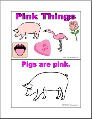 Coloring Pages: Pink Things (Booklet) – Abcteach