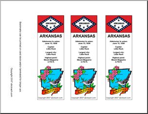 Bookmark: U.S. States – Arkansas – Abcteach