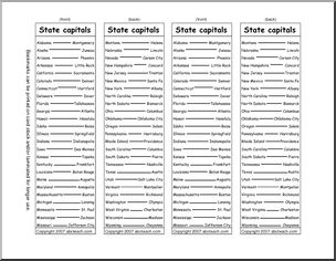 Bookmarks: State Capitals – Abcteach