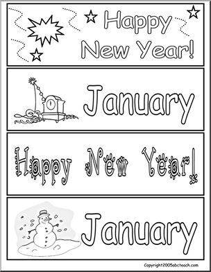 Bookmarks: January – Abcteach