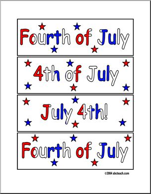 Bookmarks: Fourth of July – Abcteach